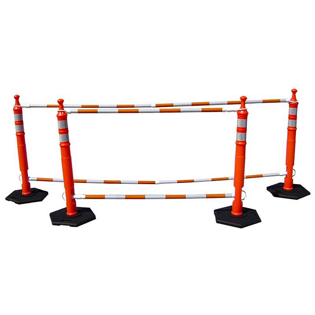 Retractable Cone Bar Barricade - Standard Colors – Mission Ready Safety