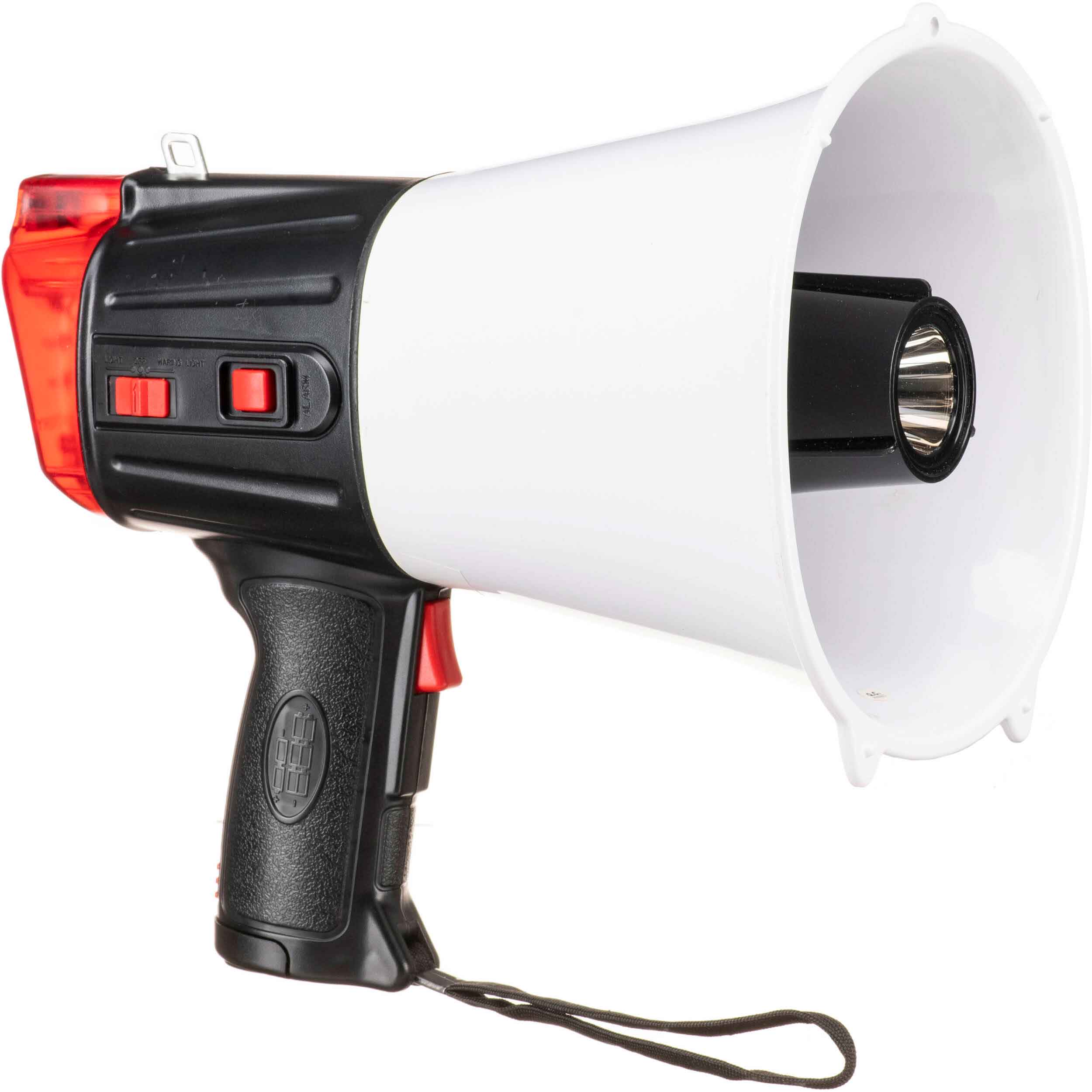 Emergency Megaphone with LED Emergency Light and Siren - 20 Watt ...