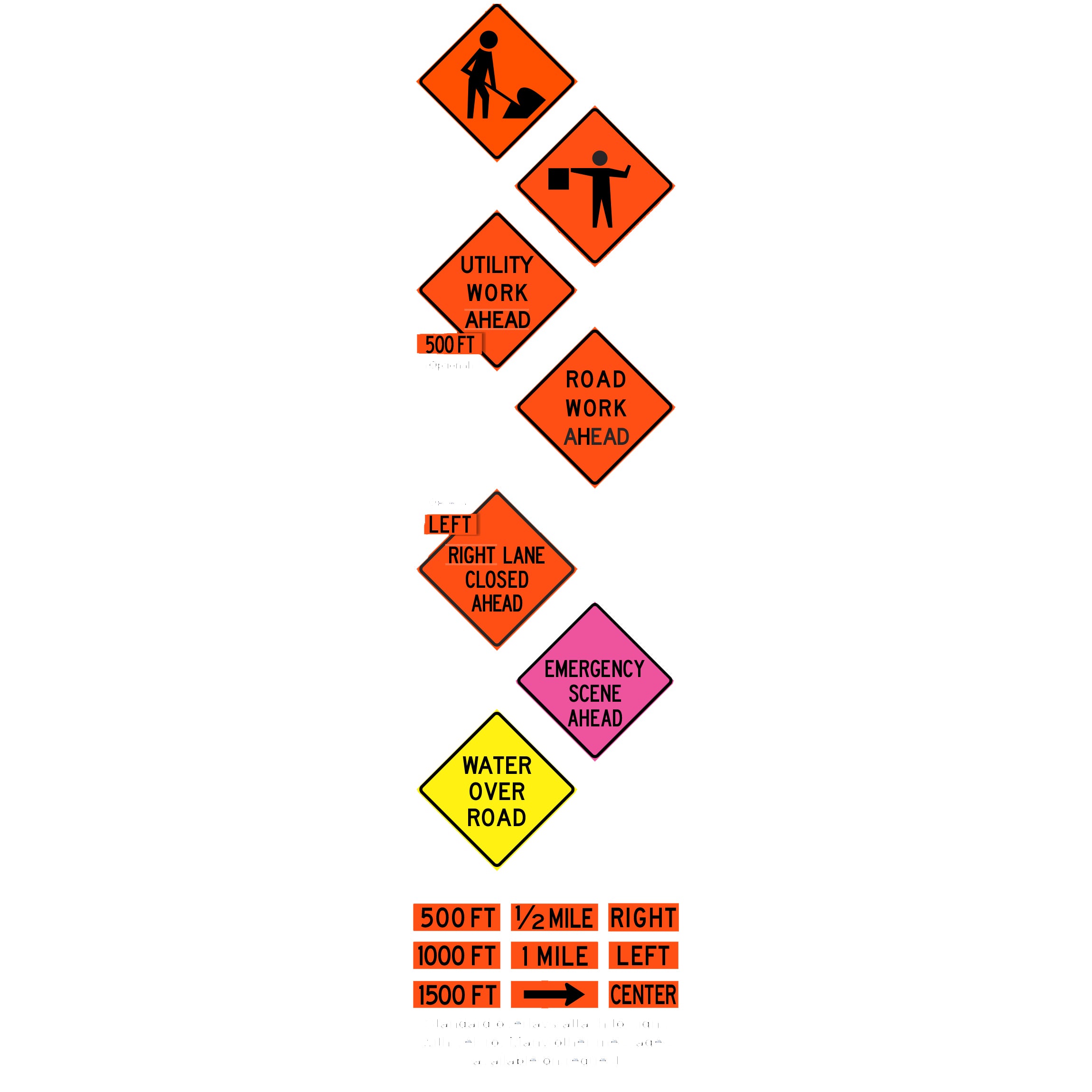 Fold & Roll™ Roll-Up Sign Overlays - for 48 in. Roll-Up Signs – Mission ...