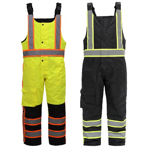Premium Two Tone Poly-Filled Winter Insulated Bibs With Multi Pockets ...